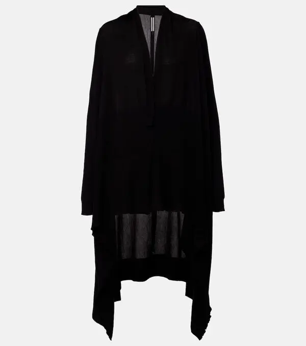 Rick Owens Virgin Wool Cardigan - Black