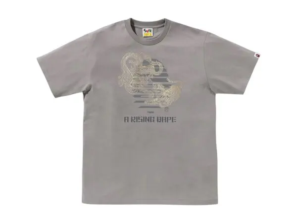 BAPE Tiger And Dragon Ape Head Tee Shirt - Gray