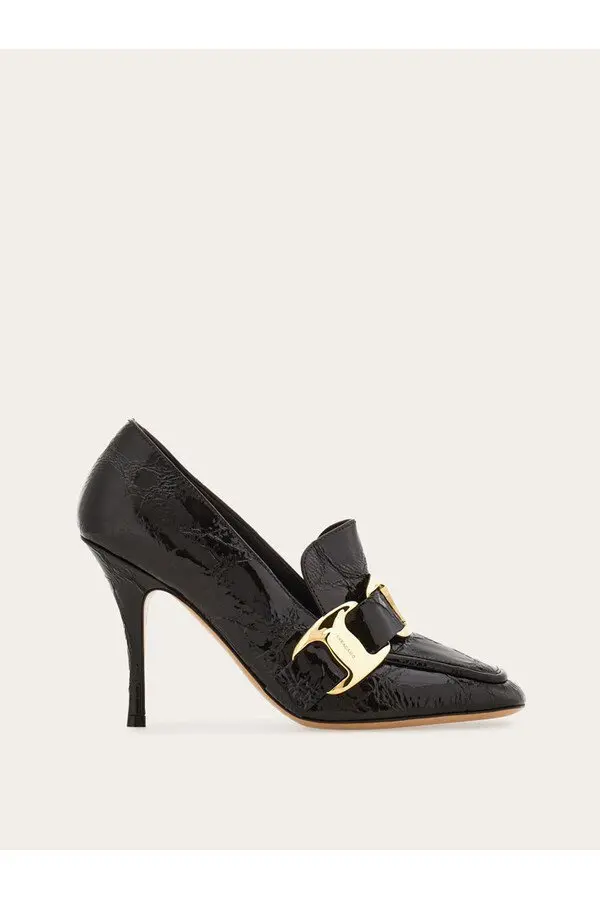 FERRAGAMO Maxi Vara Plate Pumps - Red