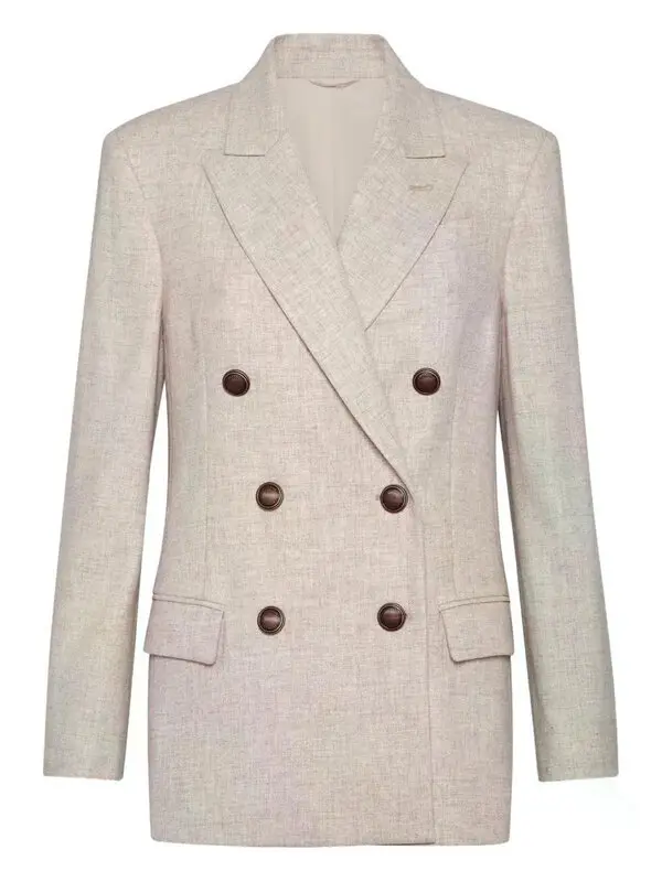 Brunello Cucinelli Twill Flannel Blazer - Neutrals