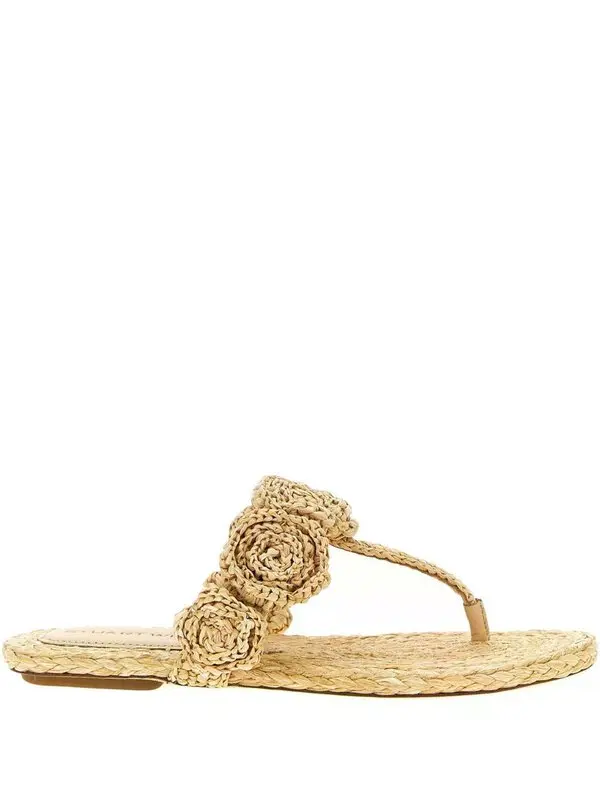 STUART WEITZMAN Magnolia Floral-embellished Sandals - Neutrals