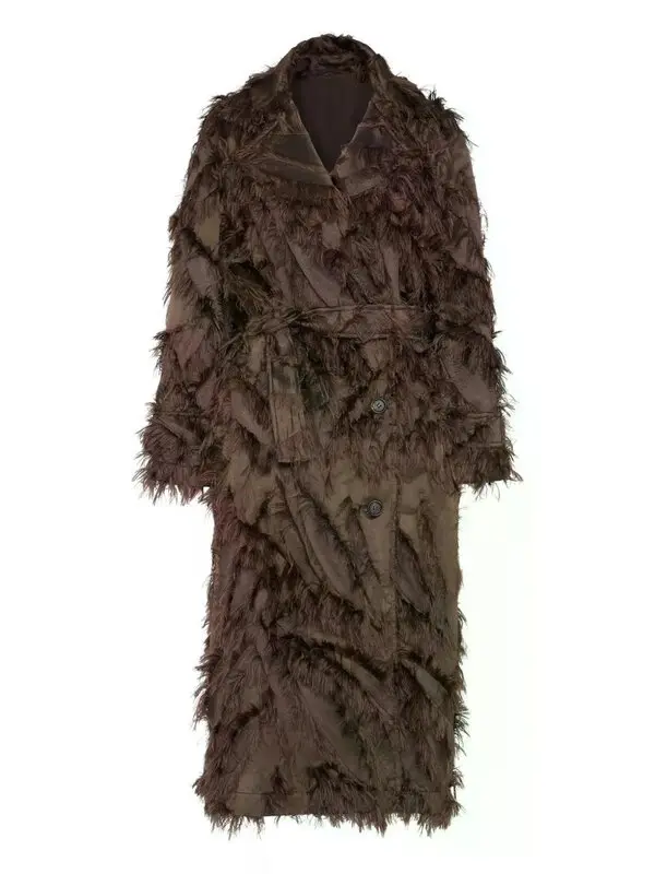 Brunello Cucinelli Single-breasted Coat With Adjustable Waist Strap