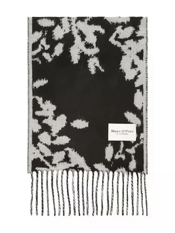 Marc O'polo Floral-patterned Fringed Scarf
