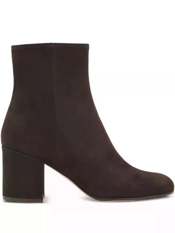 GIANVITO ROSSI Block-heel Suede Boots - Moka