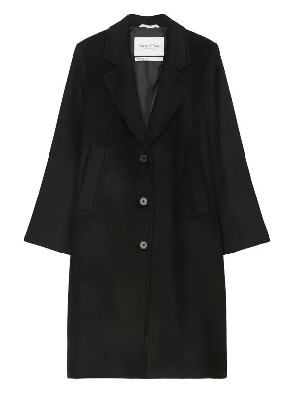 Marc O'polo Single-breasted Wool Coat - Black