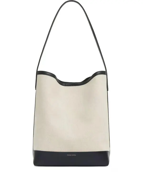 MANSUR GAVRIEL Textured Canvas Shoulder Bag - Neutrals