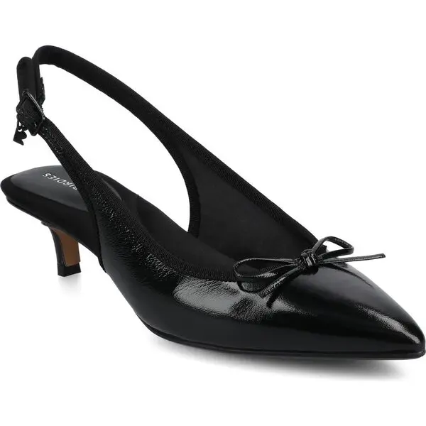 BIRDIES The Goldfinch Kitten Heel Patent Leather - Black Patent