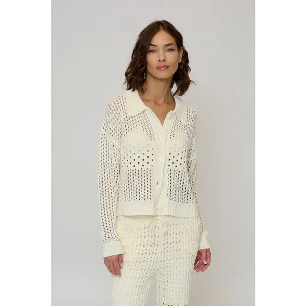 Central Park West Evie Open Stitch Polo