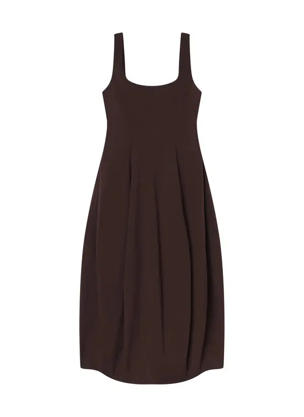 A.L.C. Veda Stretch Cotton Midi Dress - Ganache