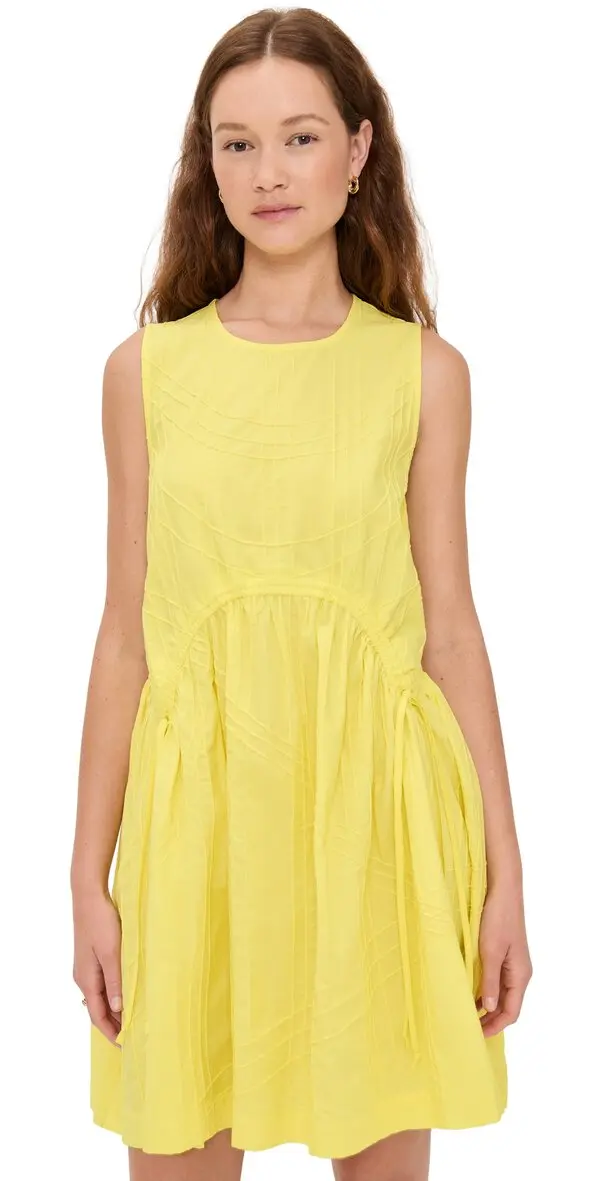 Sea Camden Cotton Poplin Tank Mini Tunic - Yellow