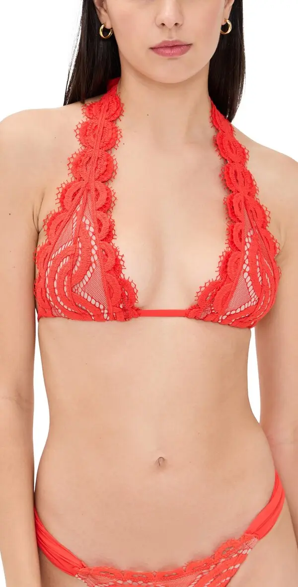 PQ Lace Halter Bikini Top - Passion