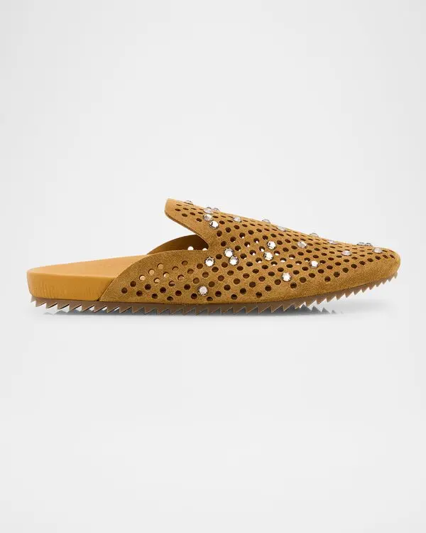 PEDRO GARCIA Braidy Crystal-embellished Clogs - Alpaca Castoro