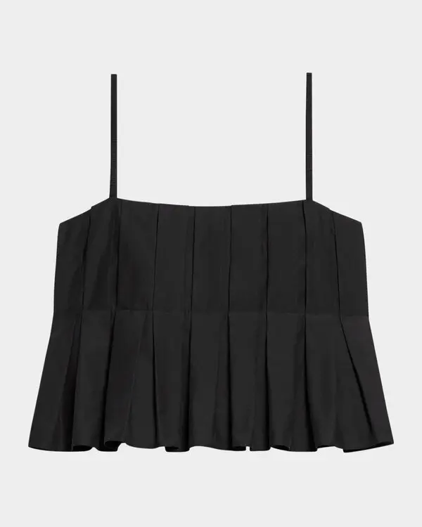 Theory Pleated Cami Top - Black