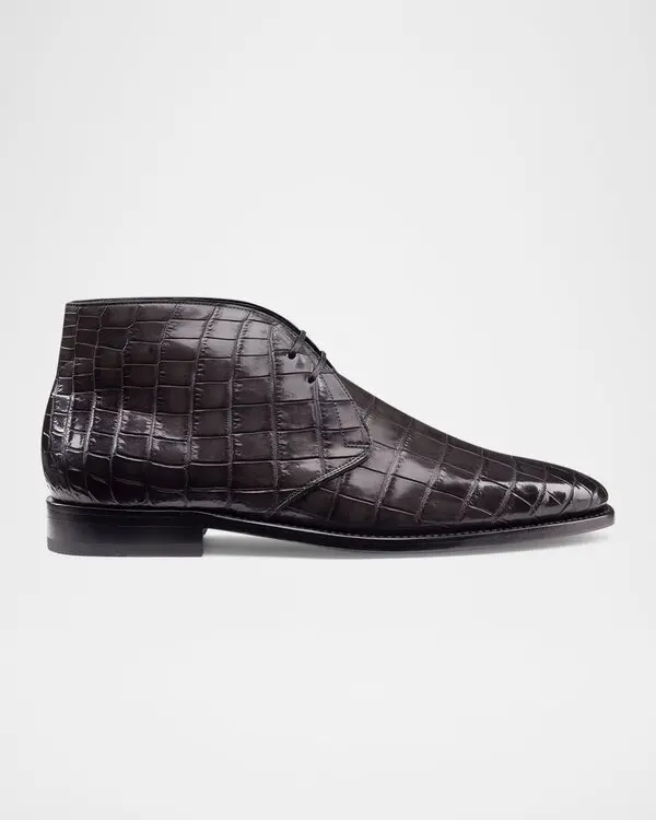 Stefano Ricci Crocodile Leather Chukka Boots