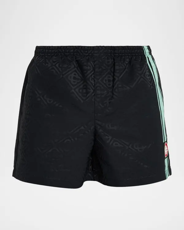 Casablanca Allover Monogram Swim Trunks - Stripe
