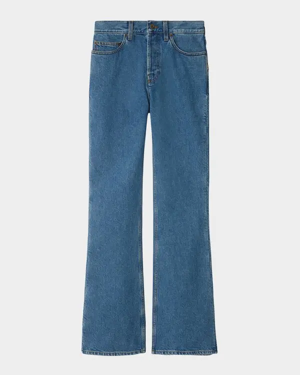 Burberry Mid-rise Bootcut Jeans - Mid Blue