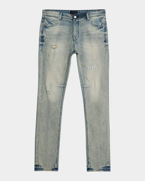 RtA Vintage Wash Skinny Jeans - Ocean Shade