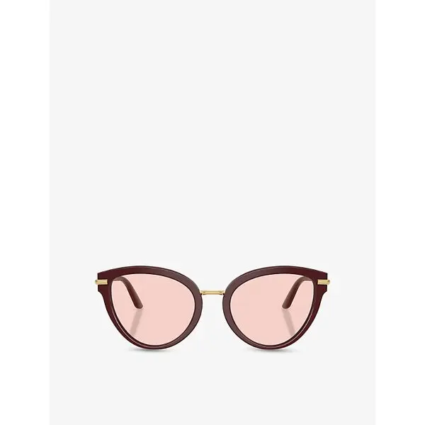 Dolce & Gabbana Butterfly-frame Acetate Sunglasses - Red