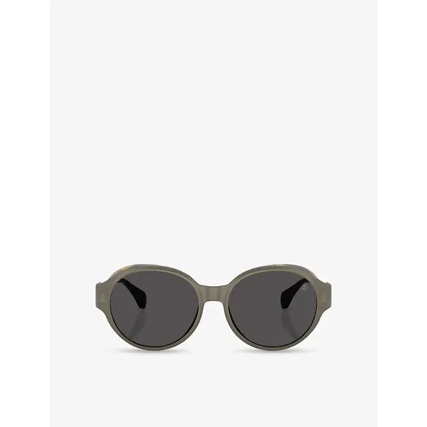 Moncler Round-frame Metal Sunglasses