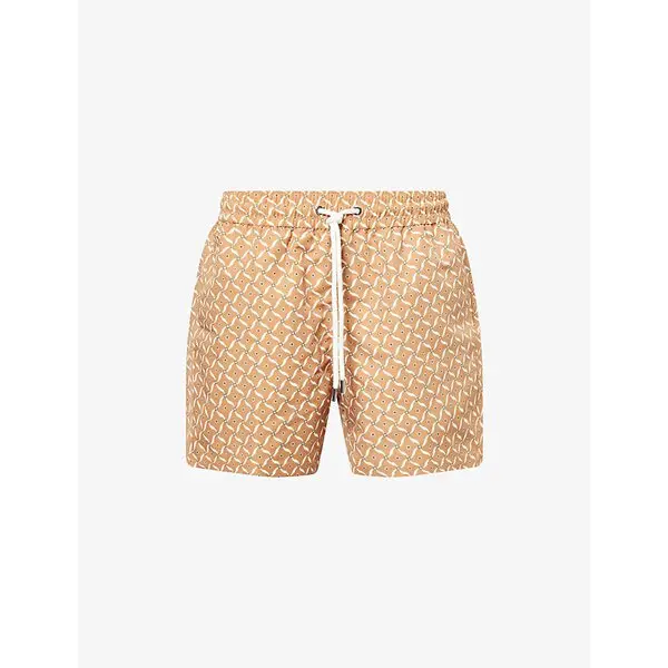Frescobol Carioca Castro Short-sleeve Linen Shirt - Almond & Ivory