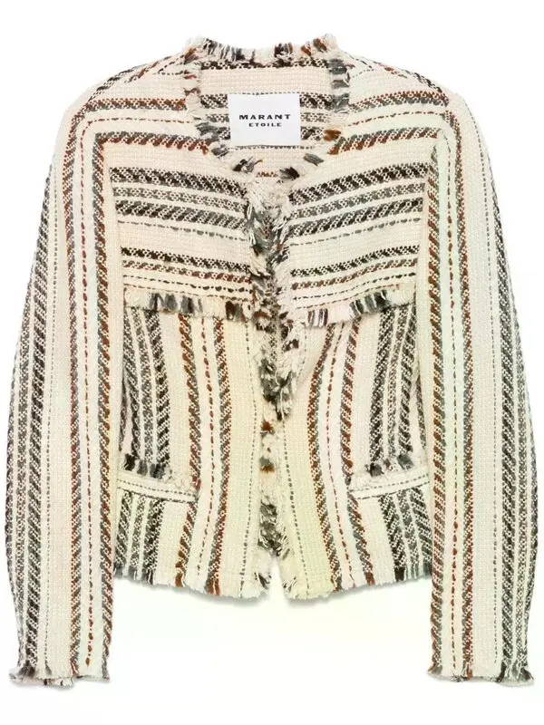 MARANT ETOILE Izontal Striped Jacket - Neutrals