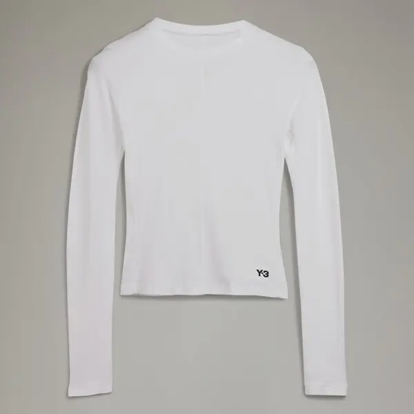 Adidas Fitted Long Sleeve Tee - Core White