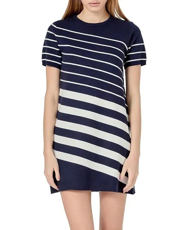 English Factory Striped Mini Dress