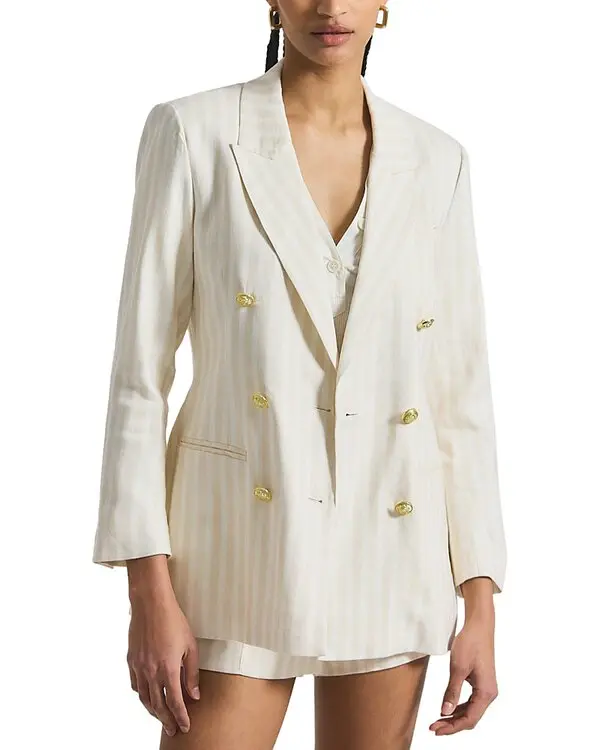 Derek Lam 10 Crosby Walter Double Breasted Jacket - Sand/white