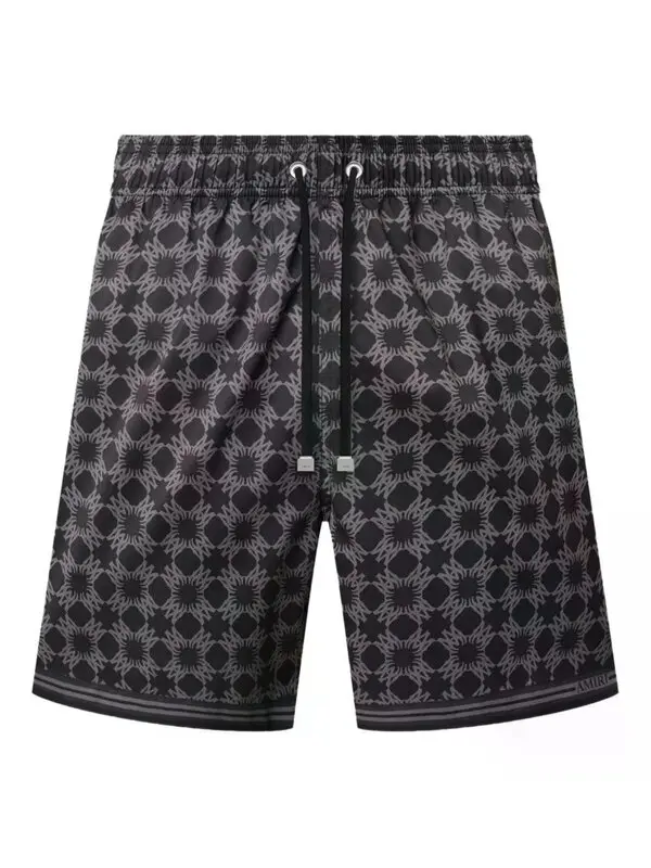 Amiri Printed Swim Shorts - Black