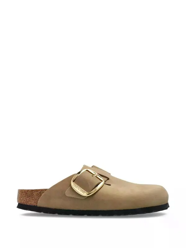 BIRKENSTOCK Boston Big Buckle Suede Mules