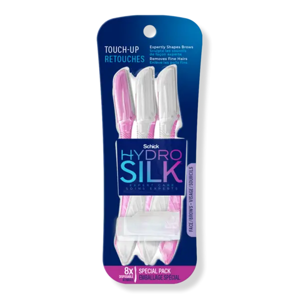 SCHICK Hydro Silk Touch-up Exfoliating Dermaplaning Tool Eyebrow/facial Razor 8 Ct