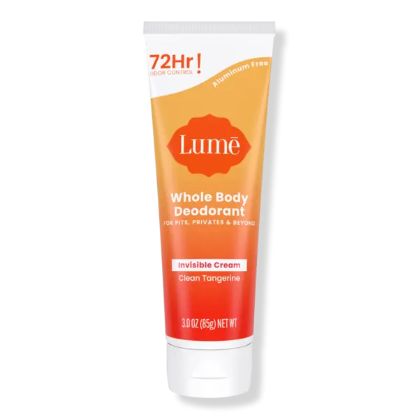 LUME Whole Body Deodorant Invisible Cream Tube Clean Tangerine