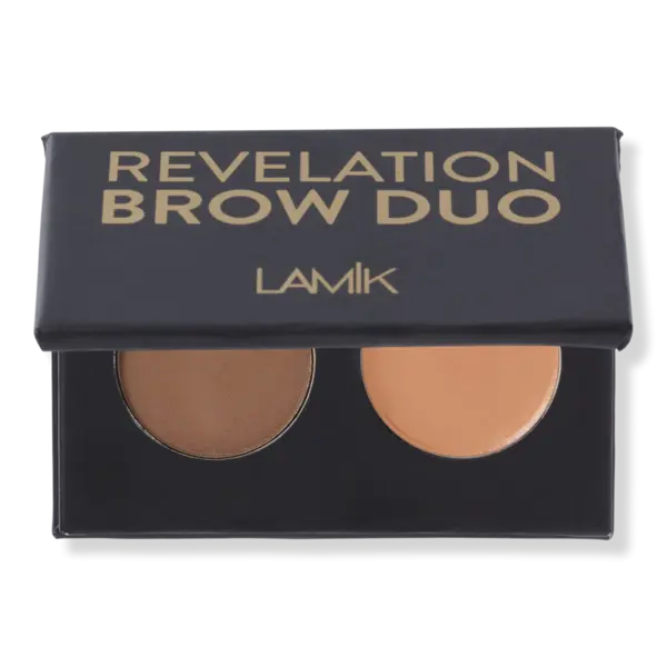 LAMIK BEAUTY Revelation Brow Duo - Medium Brown/eloquence