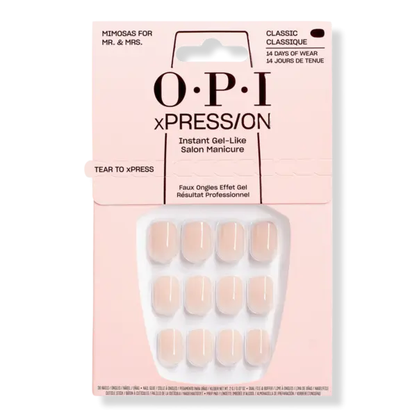 OPI Xpress/on Short Solid Color Press On Nails - Mimosas For Mr. And Mrs.