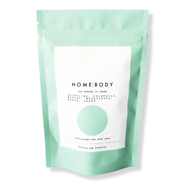 HOMEBODY The Future Is Green Pearlescent Cbd Bath Bomb Soak