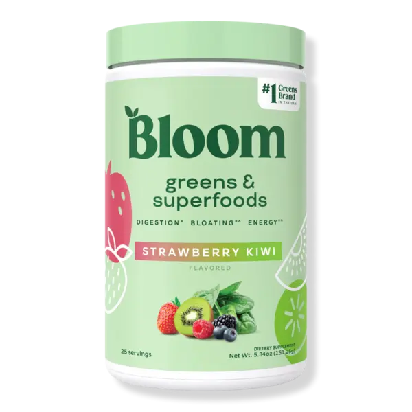 BLOOM Greens And Superfoods Powder Strawberry Kiwi
