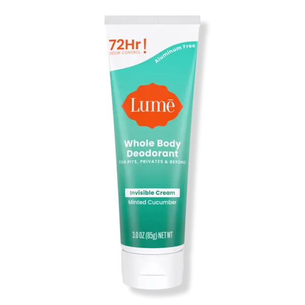 LUME Whole Body Deodorant Invisible Cream Tube Minted Cucumber