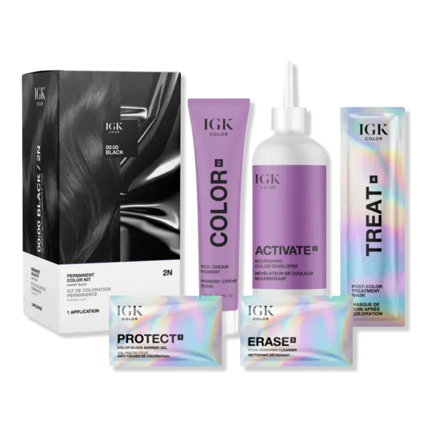 IGK Permanent Color Kit - 2n 00:00 Black