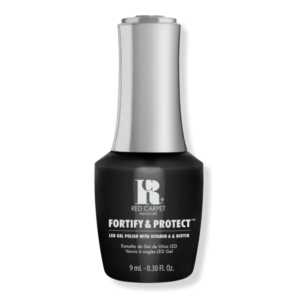 RED CARPET MANICURE Fortify & Protect Led Gel Nail Polish Collection - Black Stretch Limo