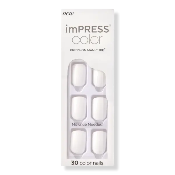 Kiss Impress Color Short Press-on Manicure Nails - Frosting