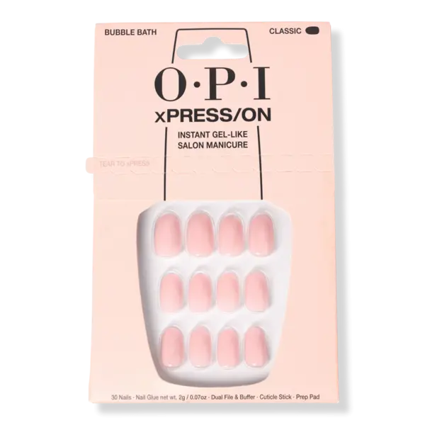 OPI Xpress/on Short Solid Color Press On Nails - Bubble Bath