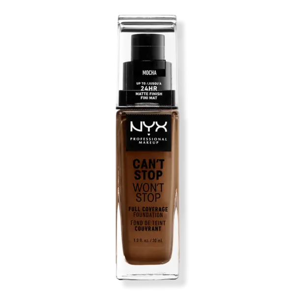 NYX PROFESSIONAL MAKEUP Can't Stop Won't Stop 24hr Full Coverage Matte Foundation - Mocha