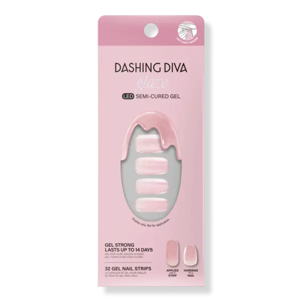 DASHING DIVA Ballerina Blush Glaze Semi Cured Gel Art - One-color