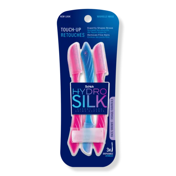 SCHICK Hydro Silk Touch-up Exfoliating Dermaplaning Tool Eyebrow/facial Razor 3 Ct