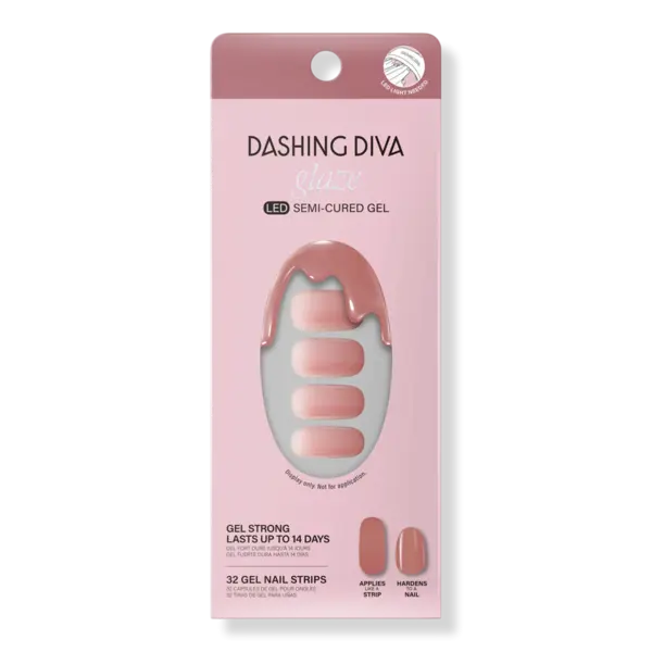 DASHING DIVA Glazed Donut Semi Cured Gel Nail Strips - Jelly Glaze