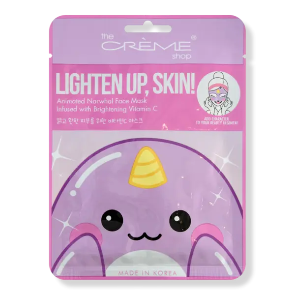 THE CREME SHOP Lighten Up, Skin! Animated Narwhal Face Mask Brightening Vitamin C
