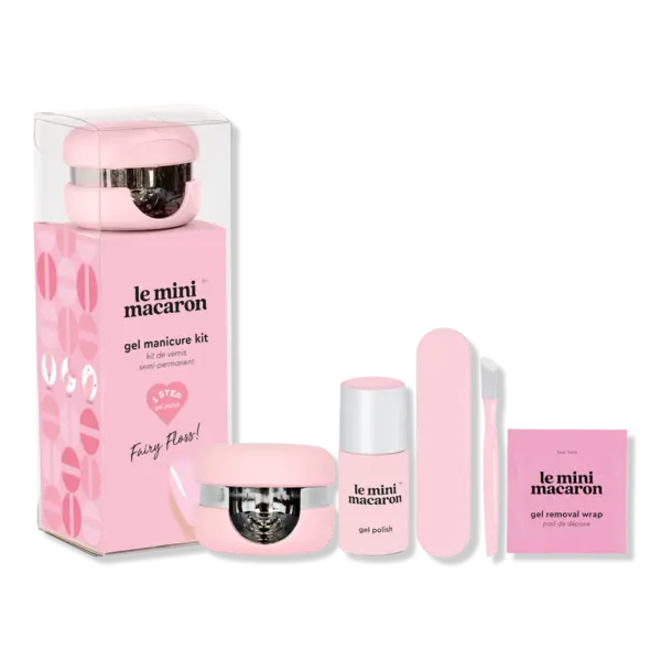 LE MINI MACARON 1-step Diy Glossy Gel Manicure Kit - Fairy Floss