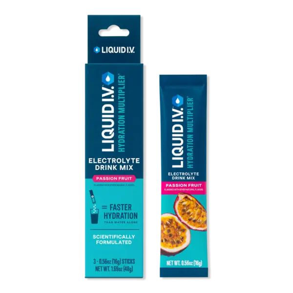LIQUID I.V. Hydration Multiplier Electrolyte Drink Mix Passion Fruit