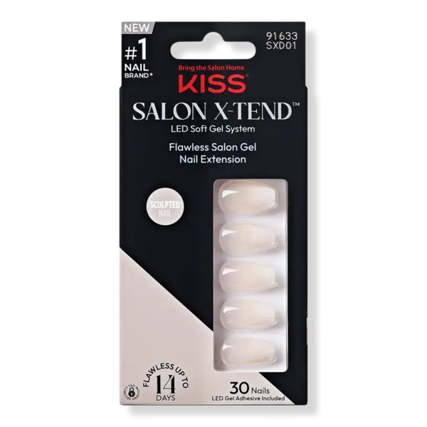 Kiss Salon X-tend Led Soft Gel System Design Nails - Words