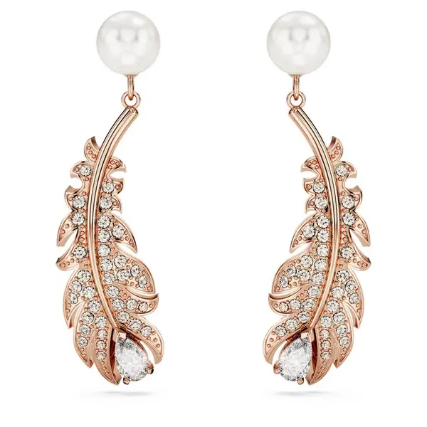 SWAROVSKI Idyllia Feather Drop Earrings